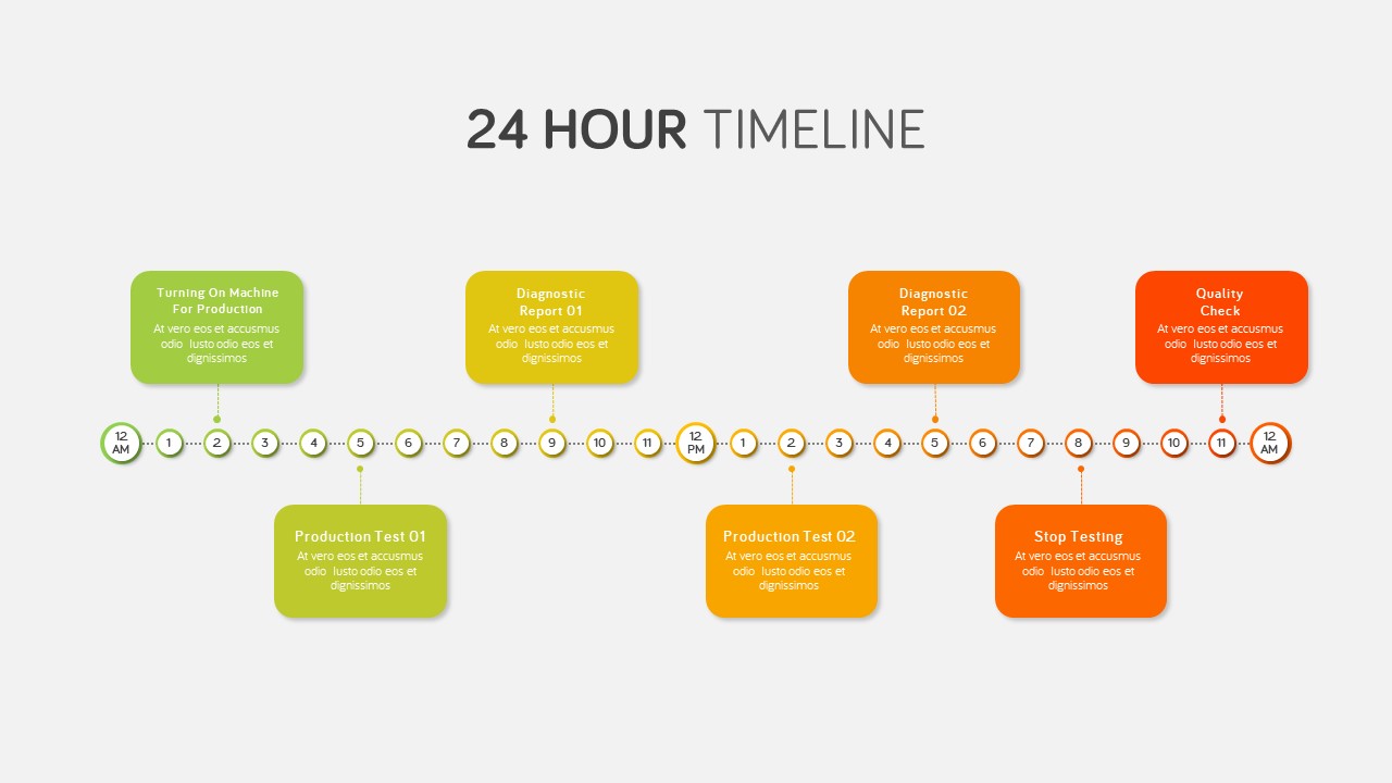 24 Hours Timeline SlideBazaar