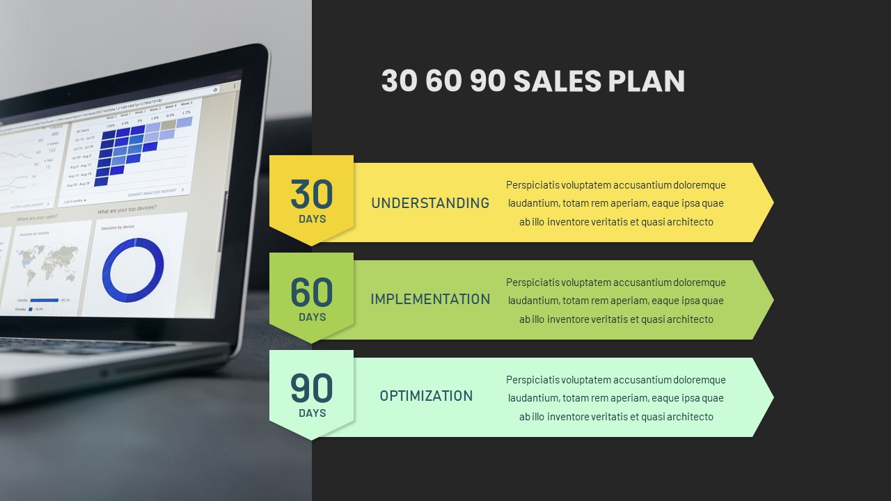 30 60 90 Day Sales Plan Template for PowerPoint