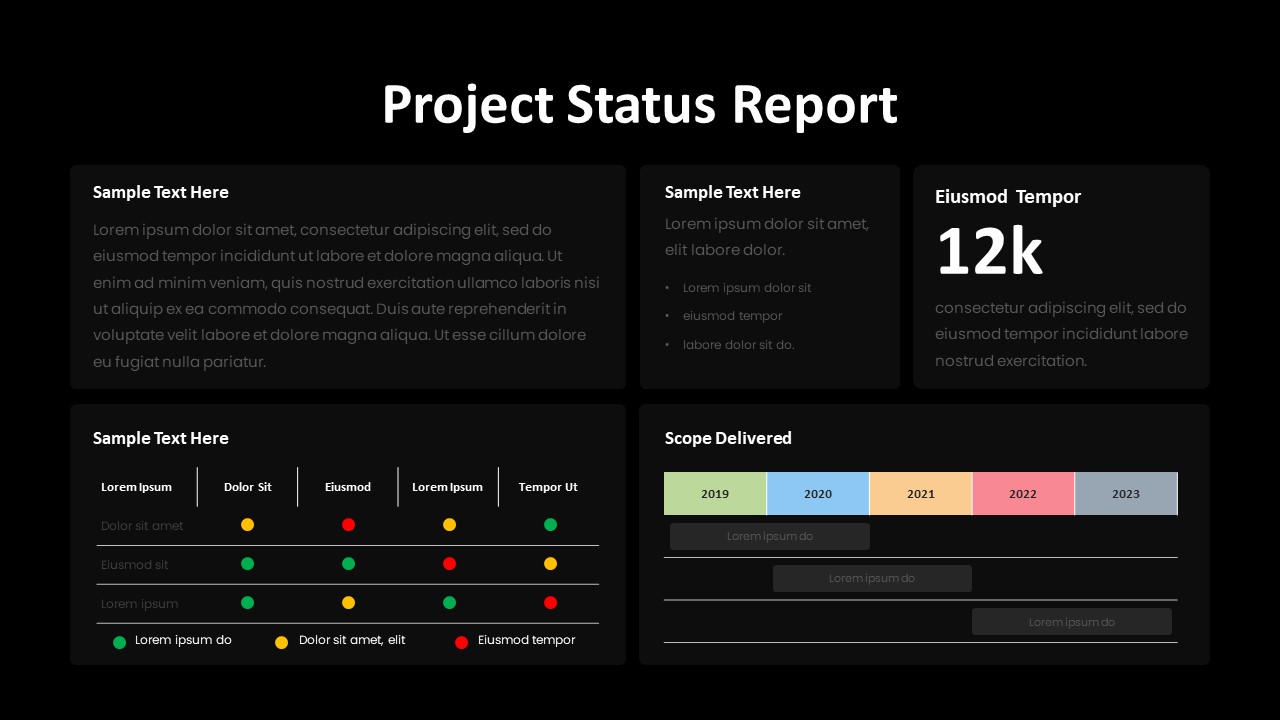 Project Status Report SlideBazaar