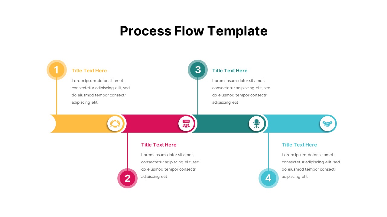 4 Stage Process Flow Template SlideBazaar 4 Stage Process Flow Template SlideBazaar