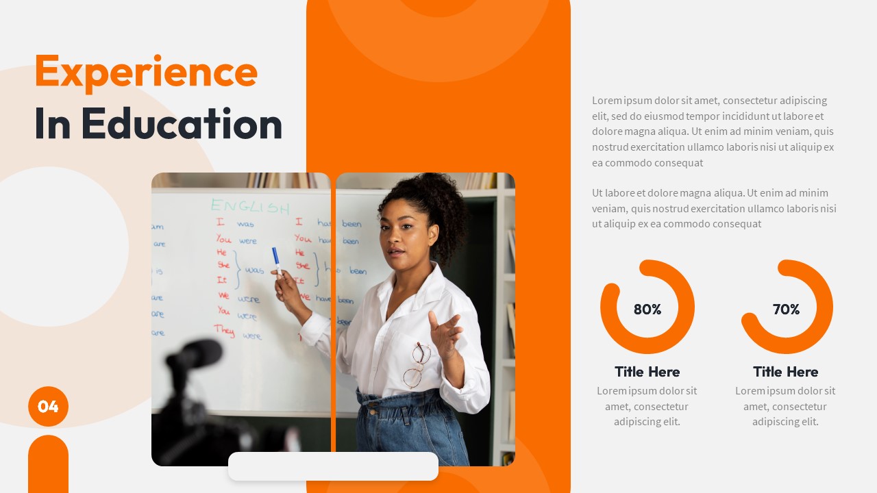 Orange And White Theme Powerpoint Template