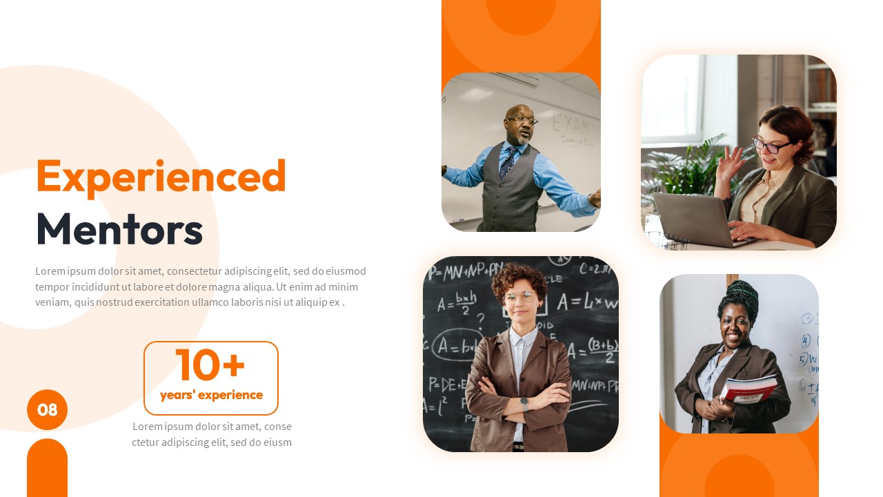 Orange and White Theme PowerPoint Template