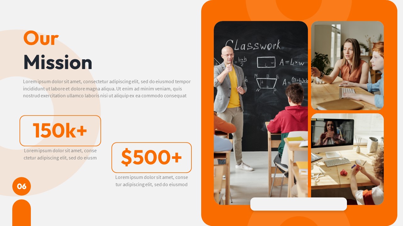 Orange and White Theme PowerPoint Template