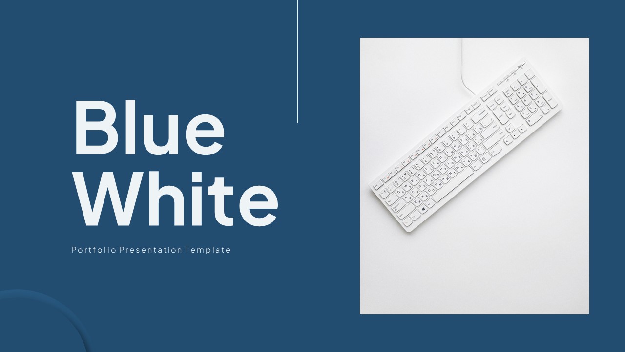 Blue and White Theme PowerPoint Template