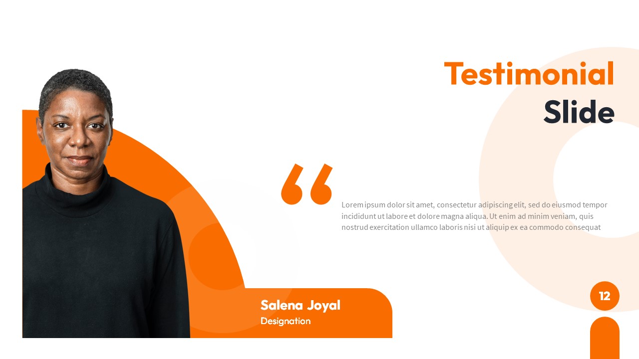 Orange and White Theme PowerPoint Template