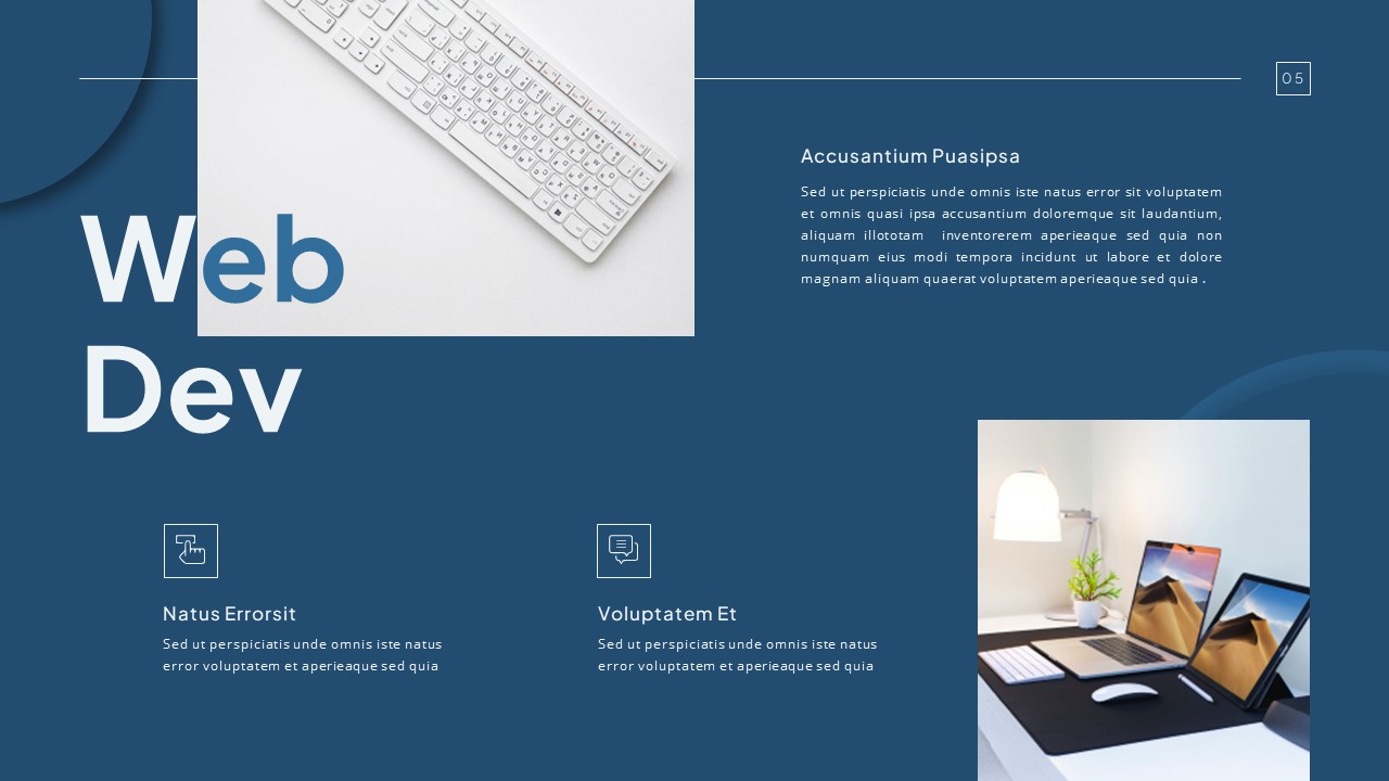 Blue and White PowerPoint Template