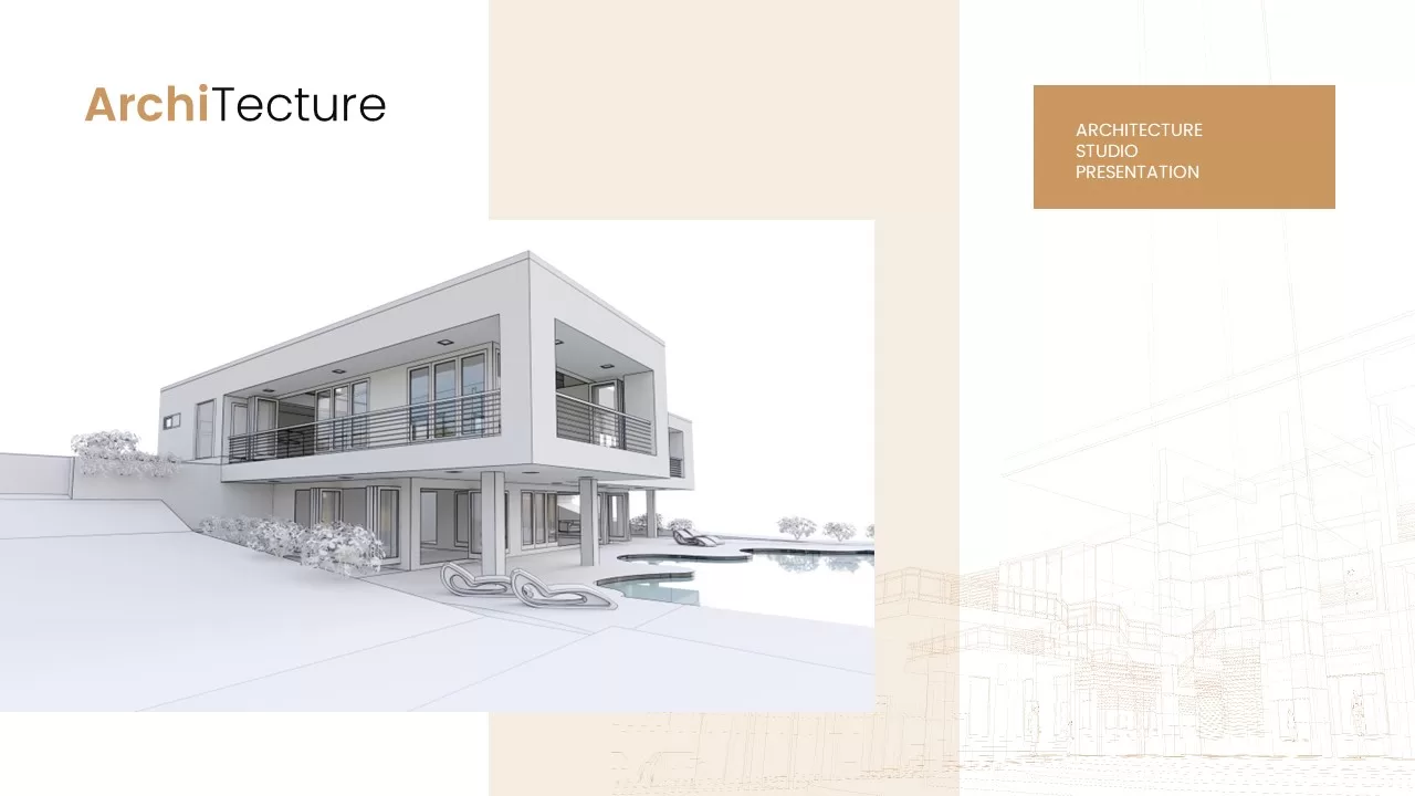 Architecture PowerPoint Template Portfolio Presentation Layout