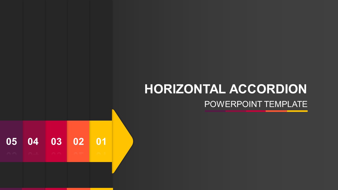 Horizontal Accordion PowerPoint Template | Slidebazaar