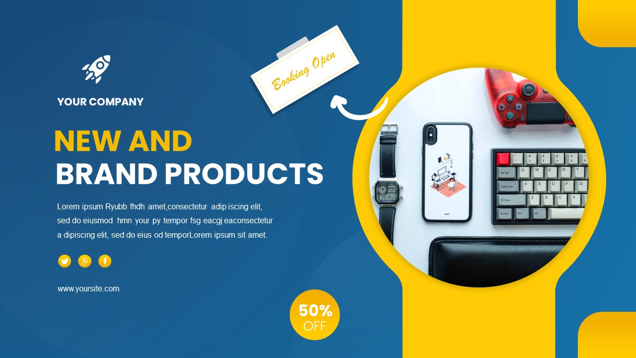 Product Landing Page PowerPoint Template