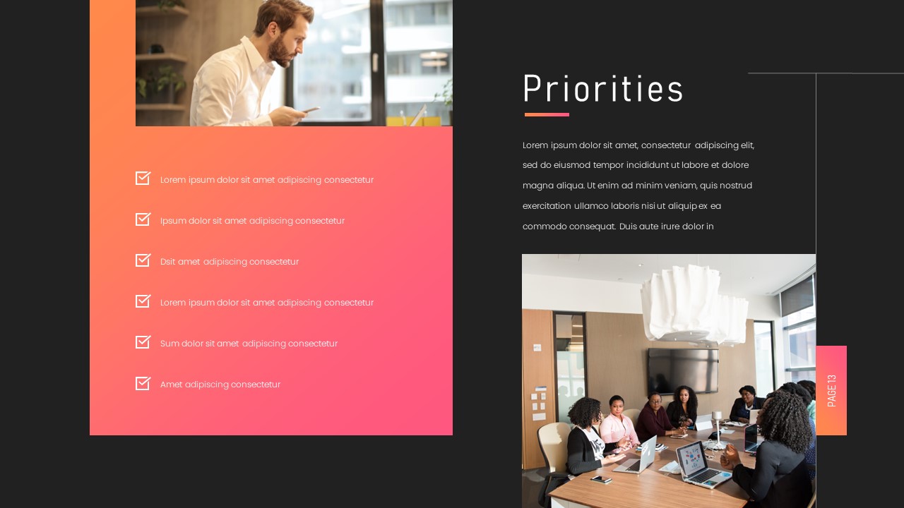 Light Duotone Gradient PowerPoint Template