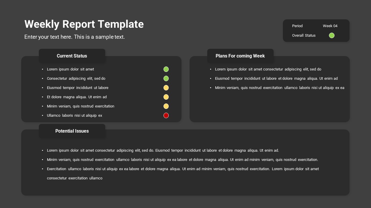 Weekly Report Template - SlideBazaar
