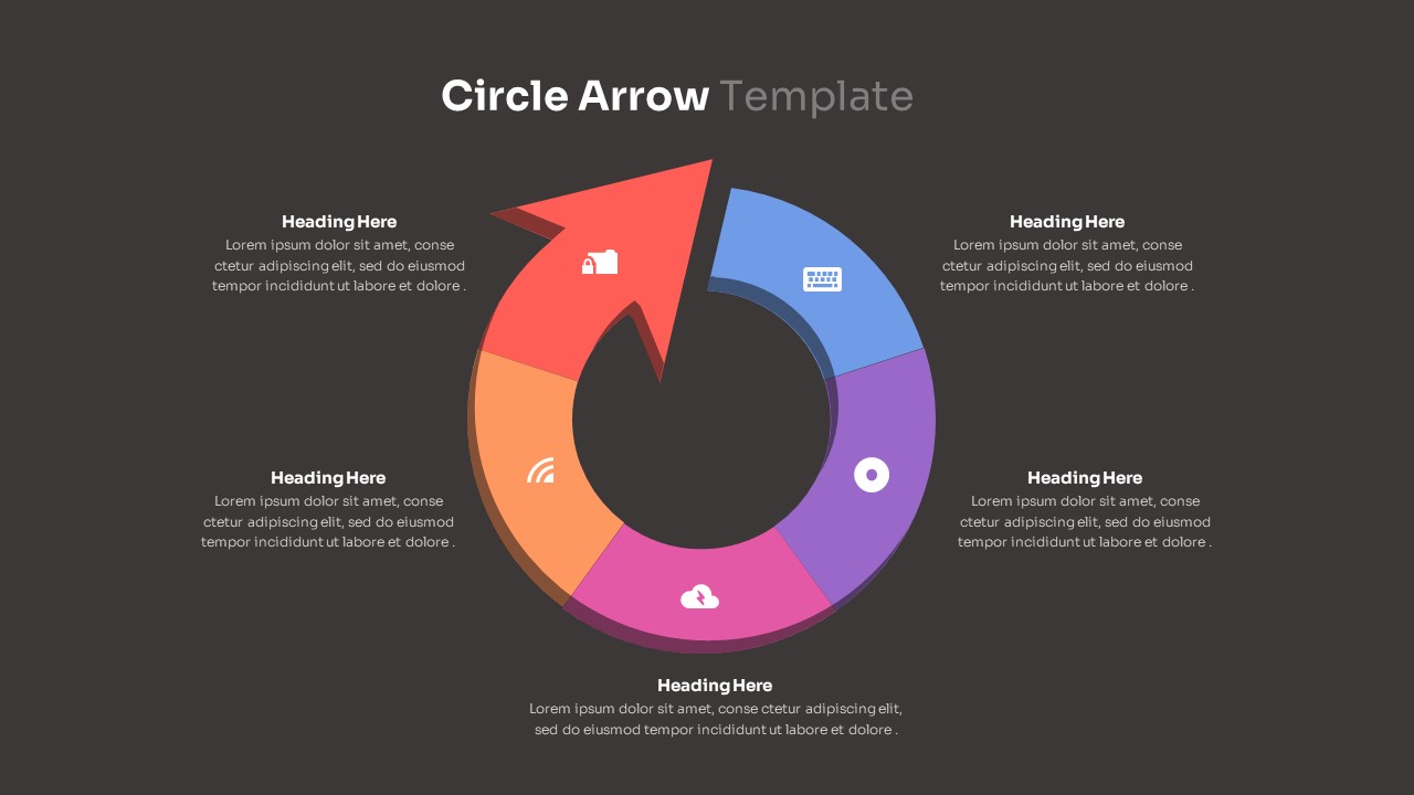 Circle Arrows Template - SlideBazaar