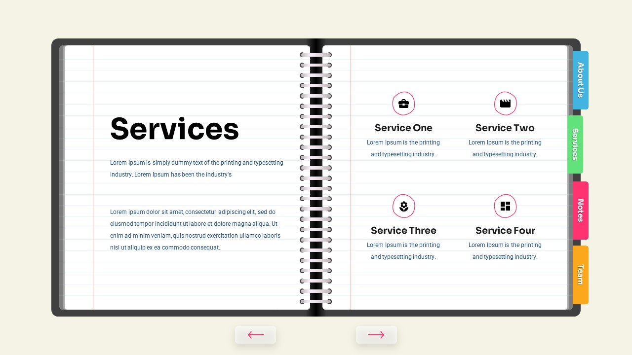 Free Interactive Notebook Presentation Template