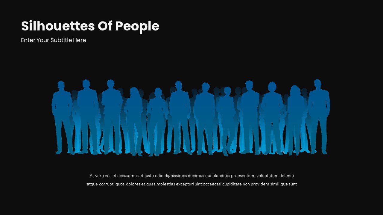 Silhouettes Of People Slide Template for PowerPoint - SlideBazaar