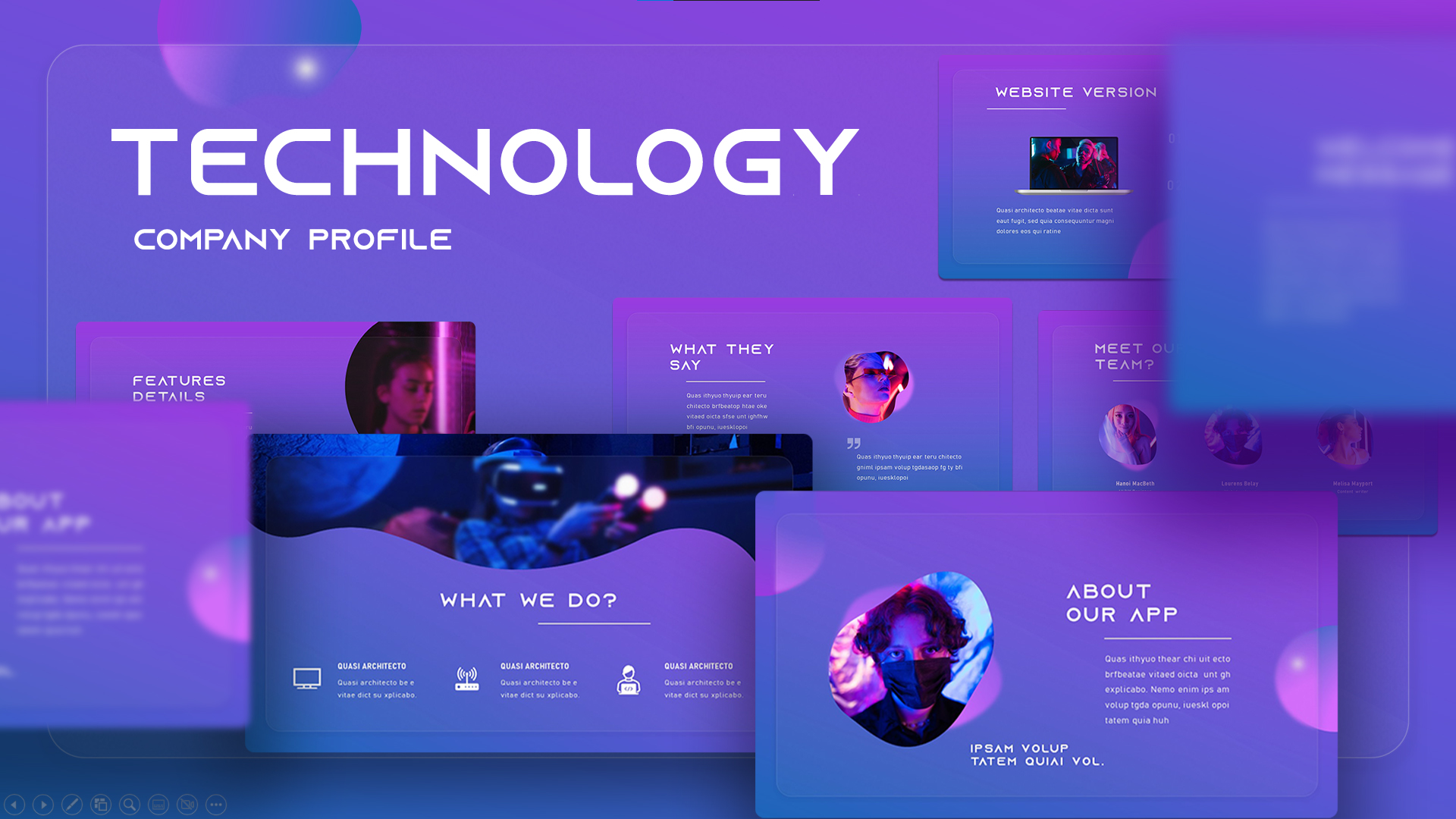 Tech Startup PowerPoint Template Slidebazaar