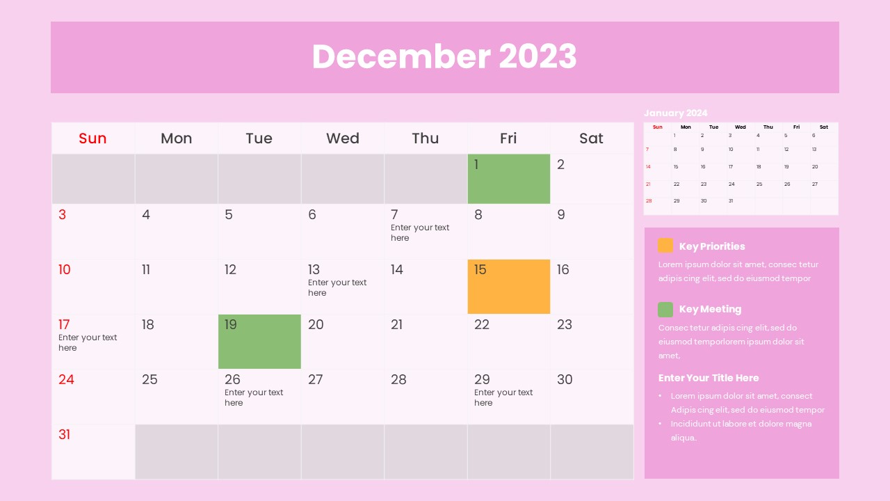 2023 PowerPoint Calendar Template