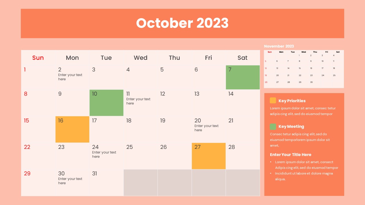 2023 PowerPoint Calendar Template 2023 PowerPoint Calendar Template