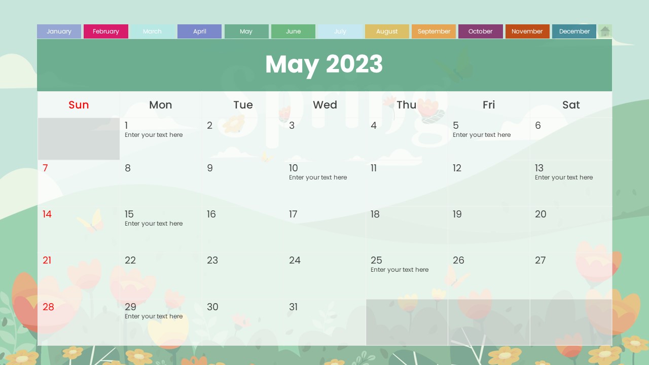 Powerpoint 2023 Calendar Printable Calendar 2023