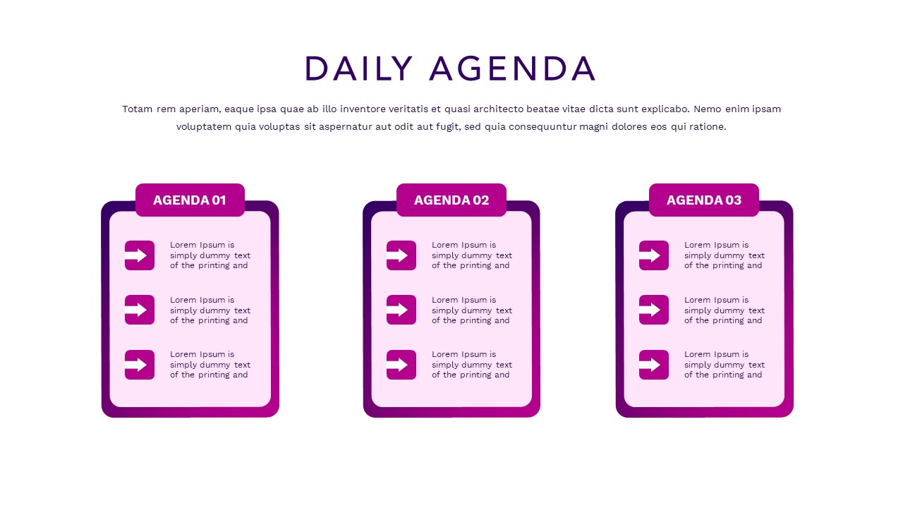 Gradient Agenda Bundle PowerPoint Template