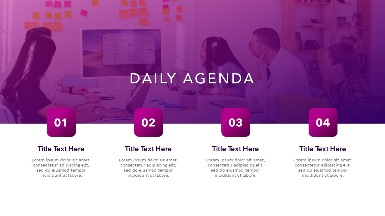 Gradient Agenda Bundle PowerPoint Template