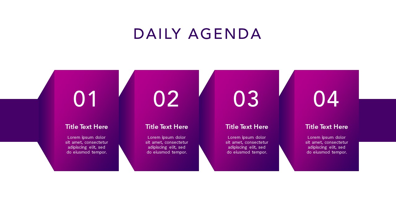 Gradient Agenda Bundle PowerPoint Template