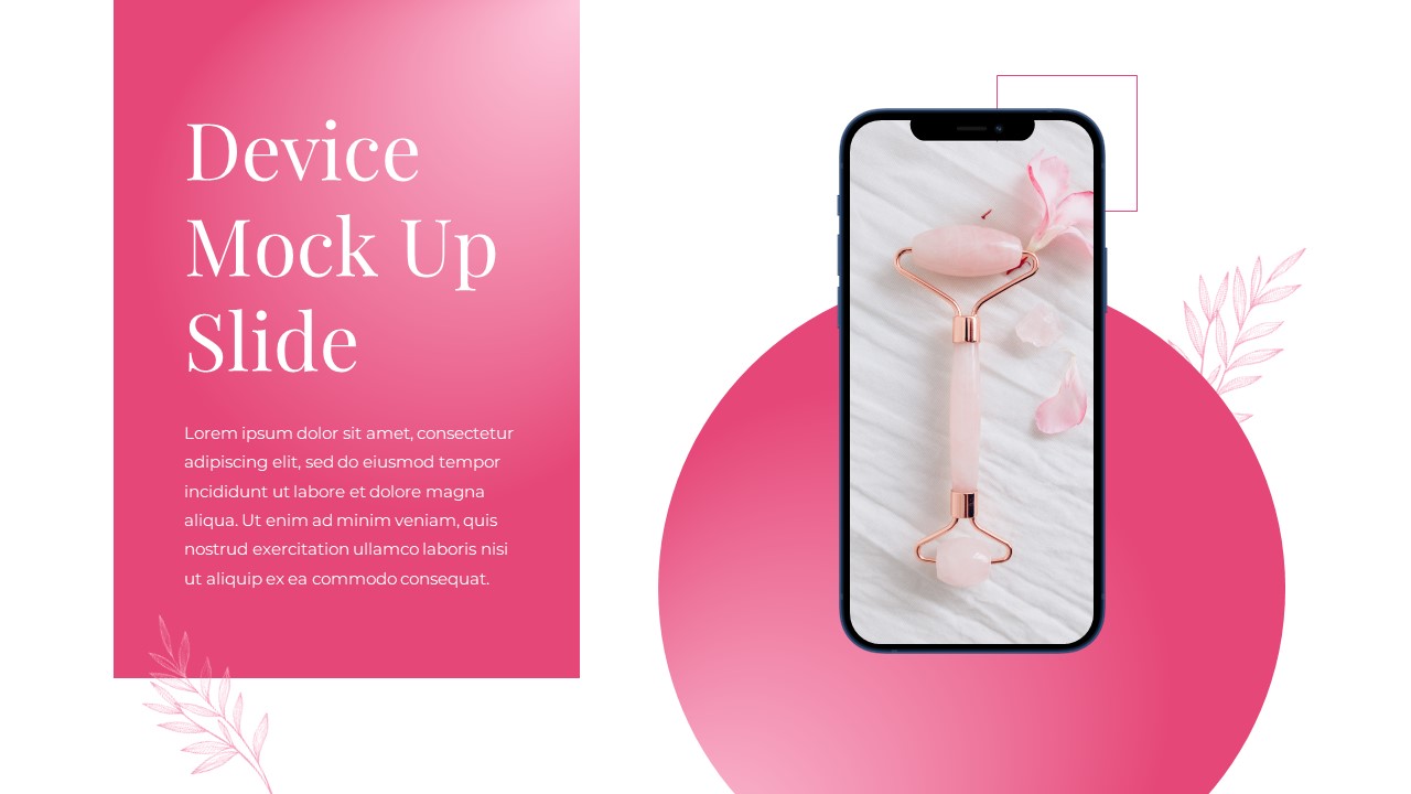 Pink And White Theme Powerpoint Template 8980