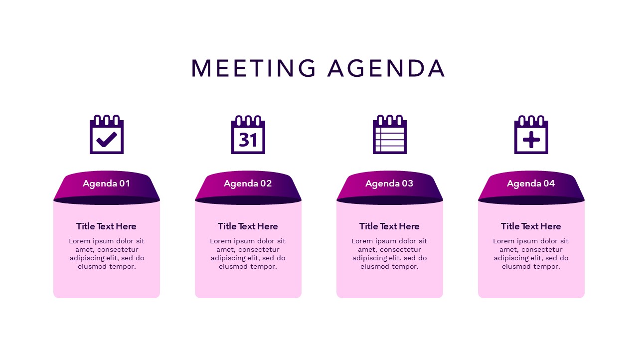 Gradient Agenda Bundle PowerPoint Template