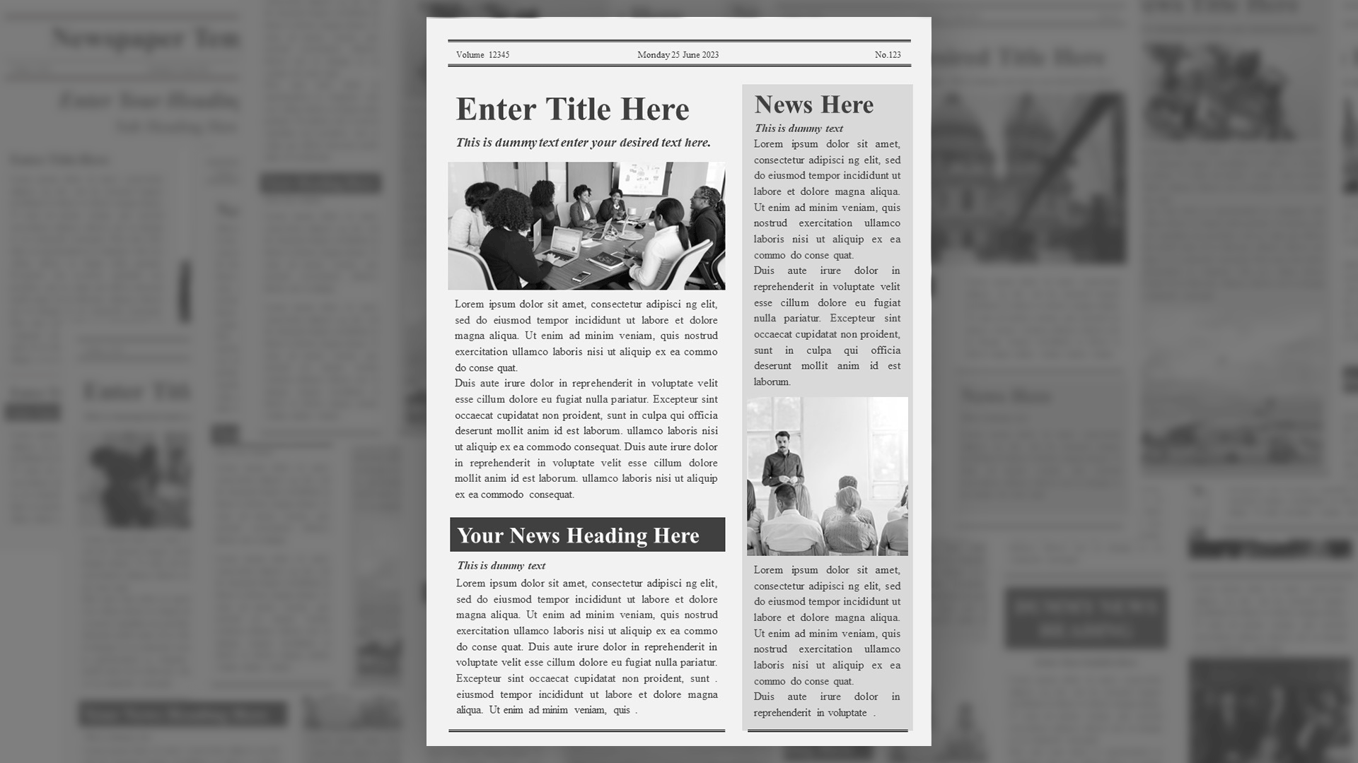 Newspaper Template SlideBazaar