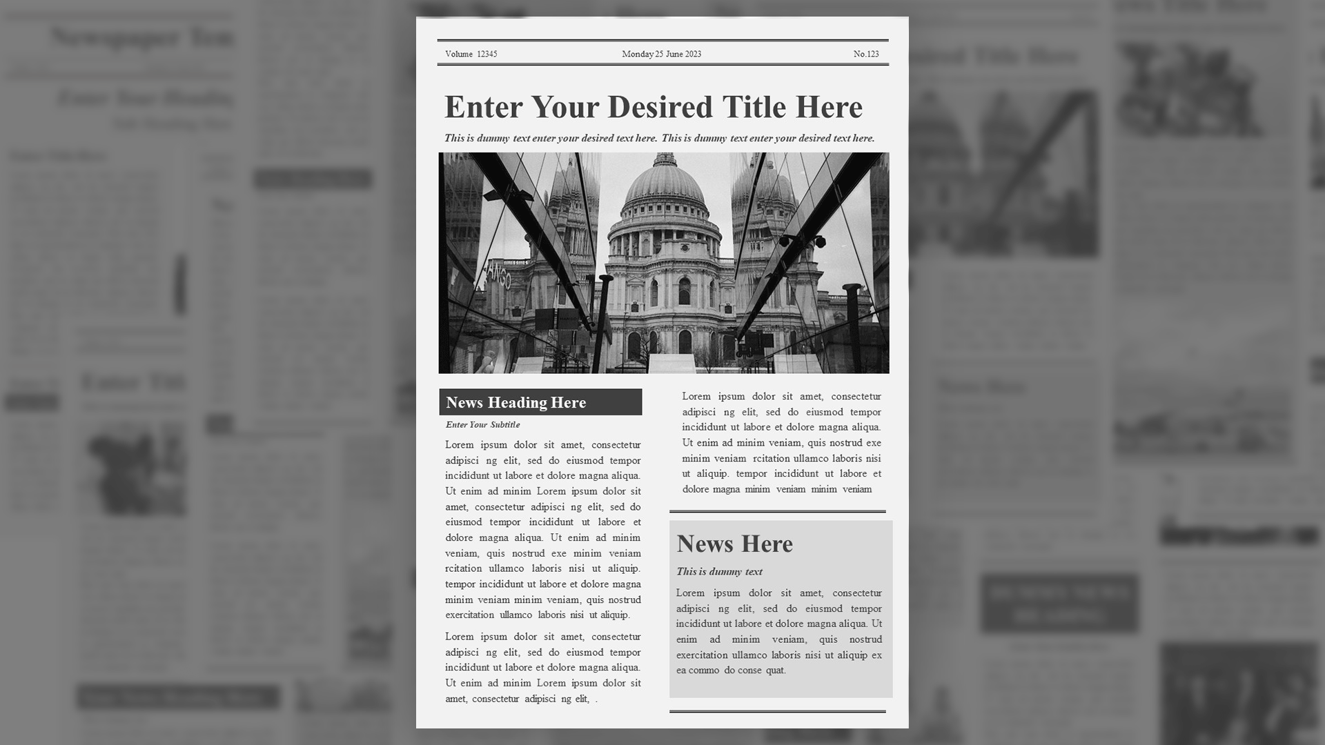 Newspaper Template SlideBazaar