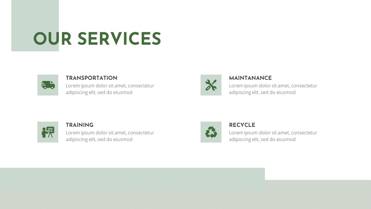 Green Square Business PowerPoint Template