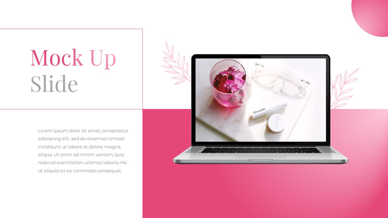 Pink and White Theme PowerPoint Template