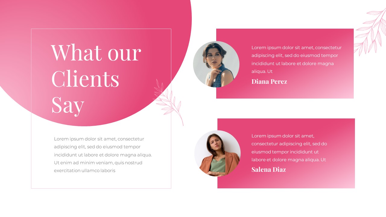 Pink and White Theme PowerPoint Template