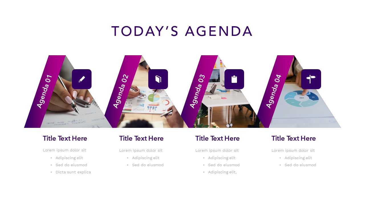 Gradient Agenda Bundle PowerPoint Template
