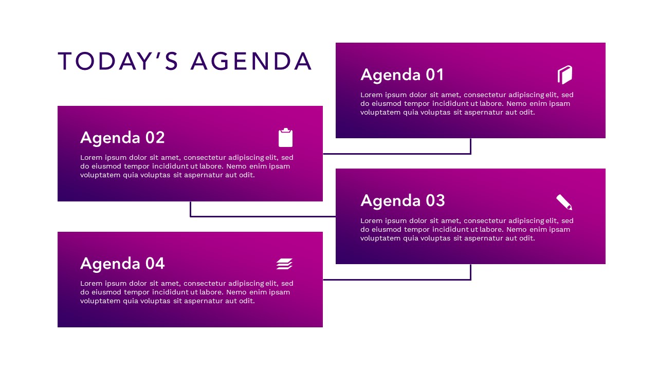 Gradient Agenda Bundle PowerPoint Template