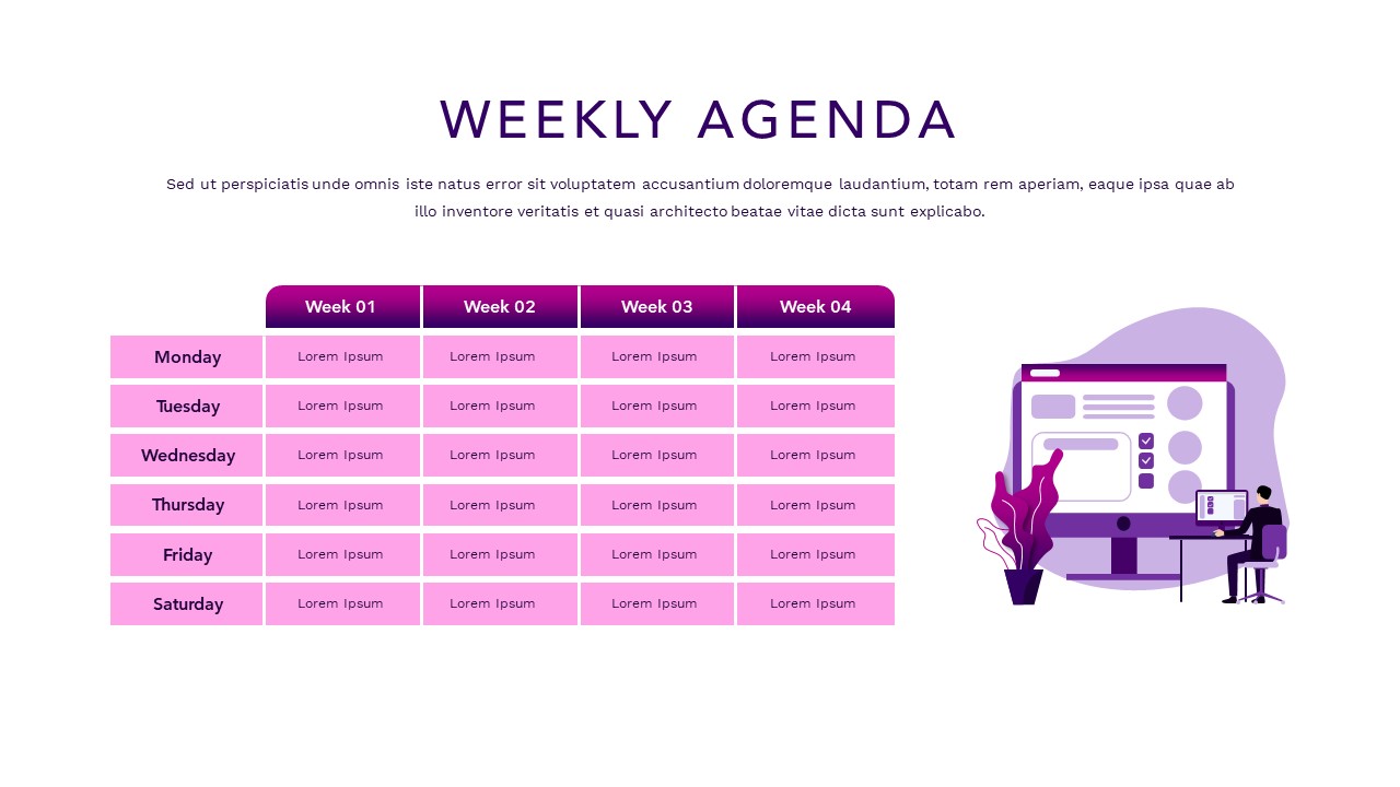 Gradient Agenda Bundle PowerPoint Template