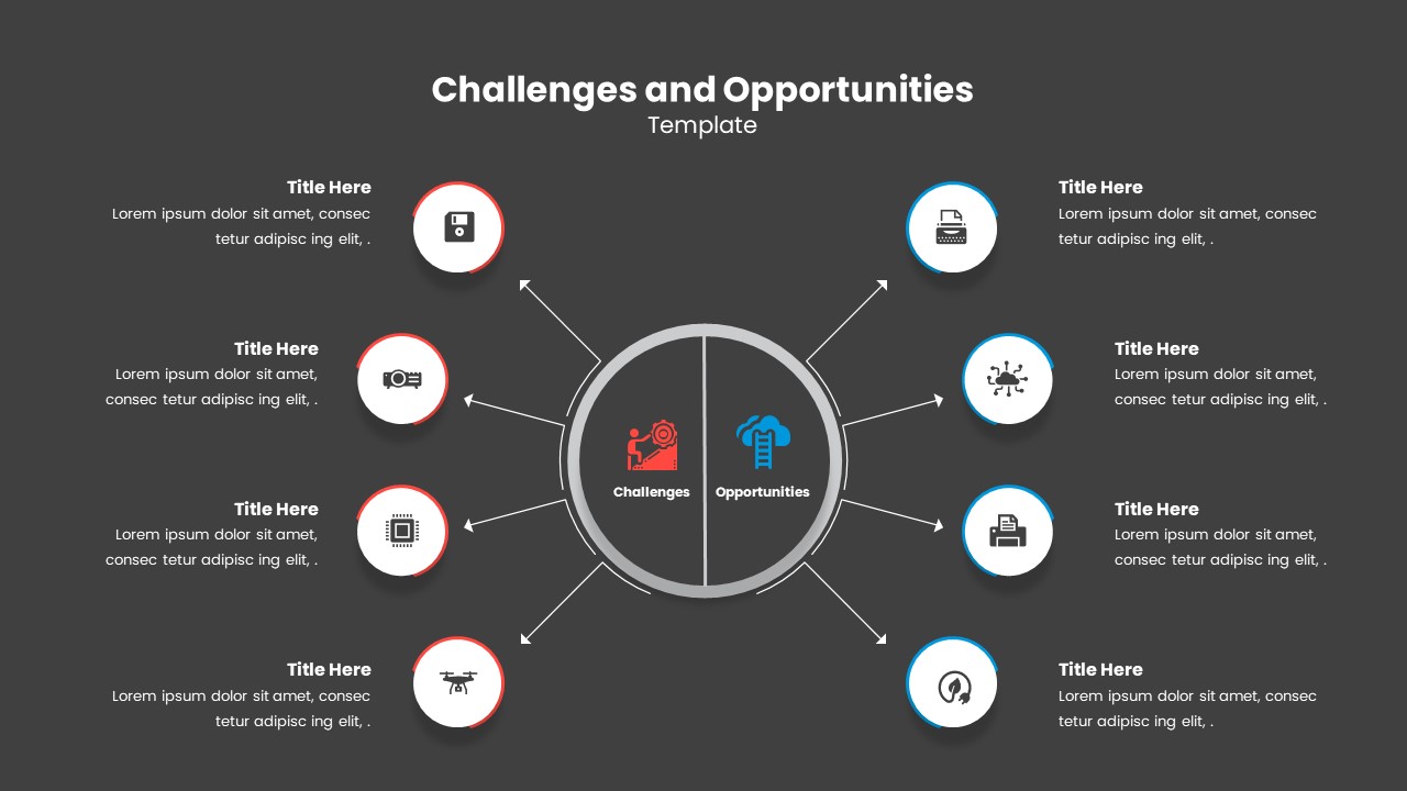 Challenges And Opportunities Template For PowerPoint SlideBazaar
