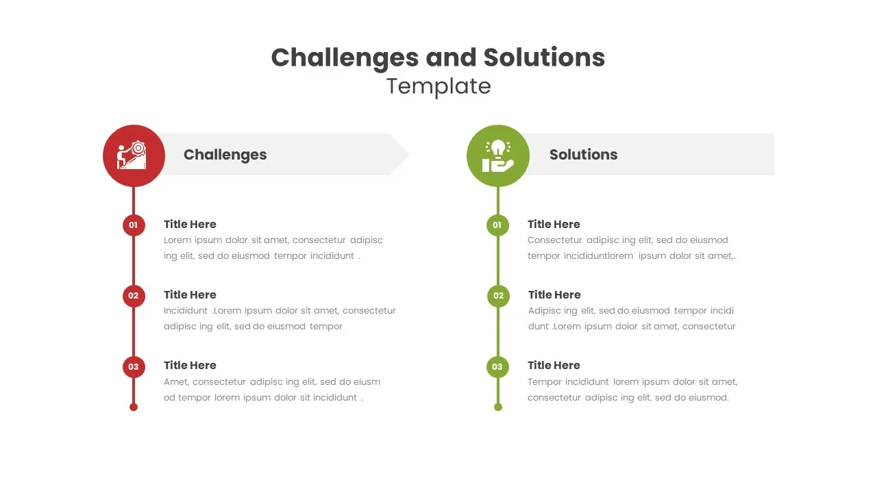 Challenges And Solutions Template For Presentations SlideBazaar