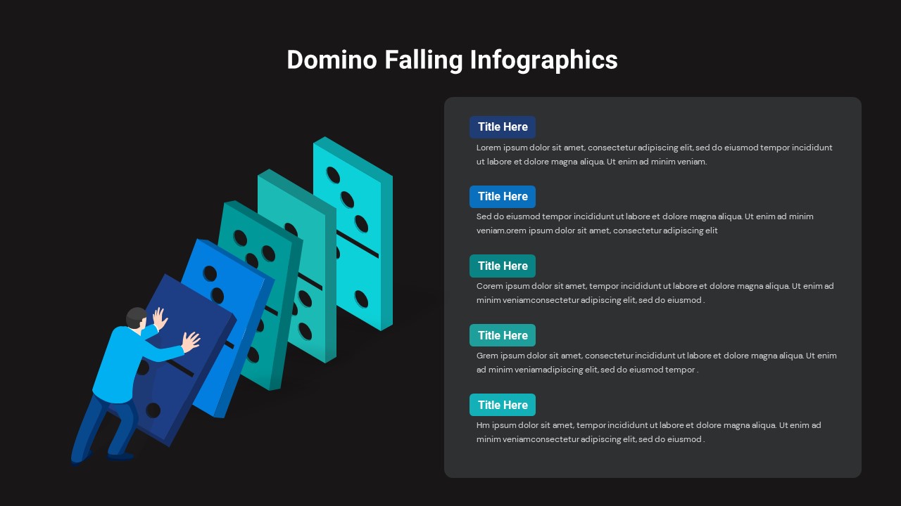 Domino Falling Infographics - SlideBazaar