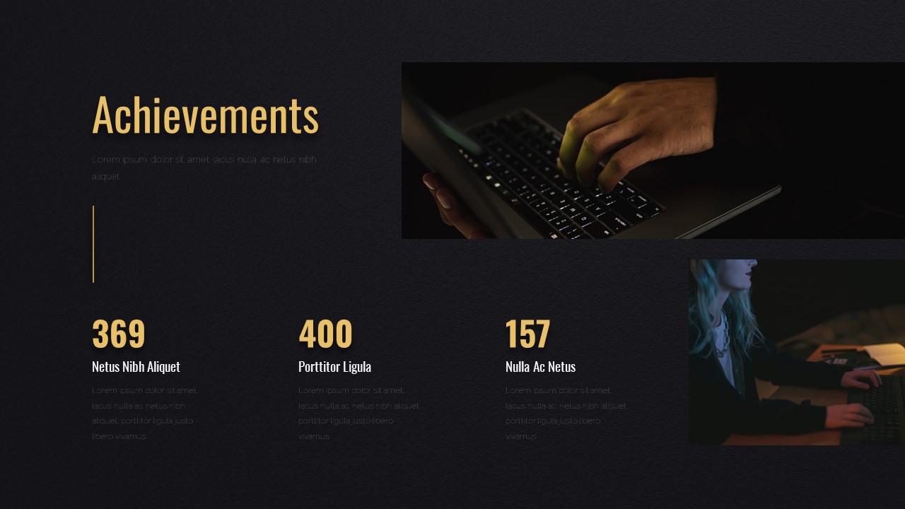 Black and Gold Achievements PowerPoint Presentation Template - SlideBazaar