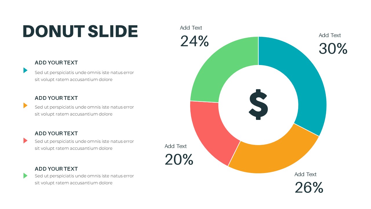 Donut Diagram PowerPoint Template SlideBazaar
