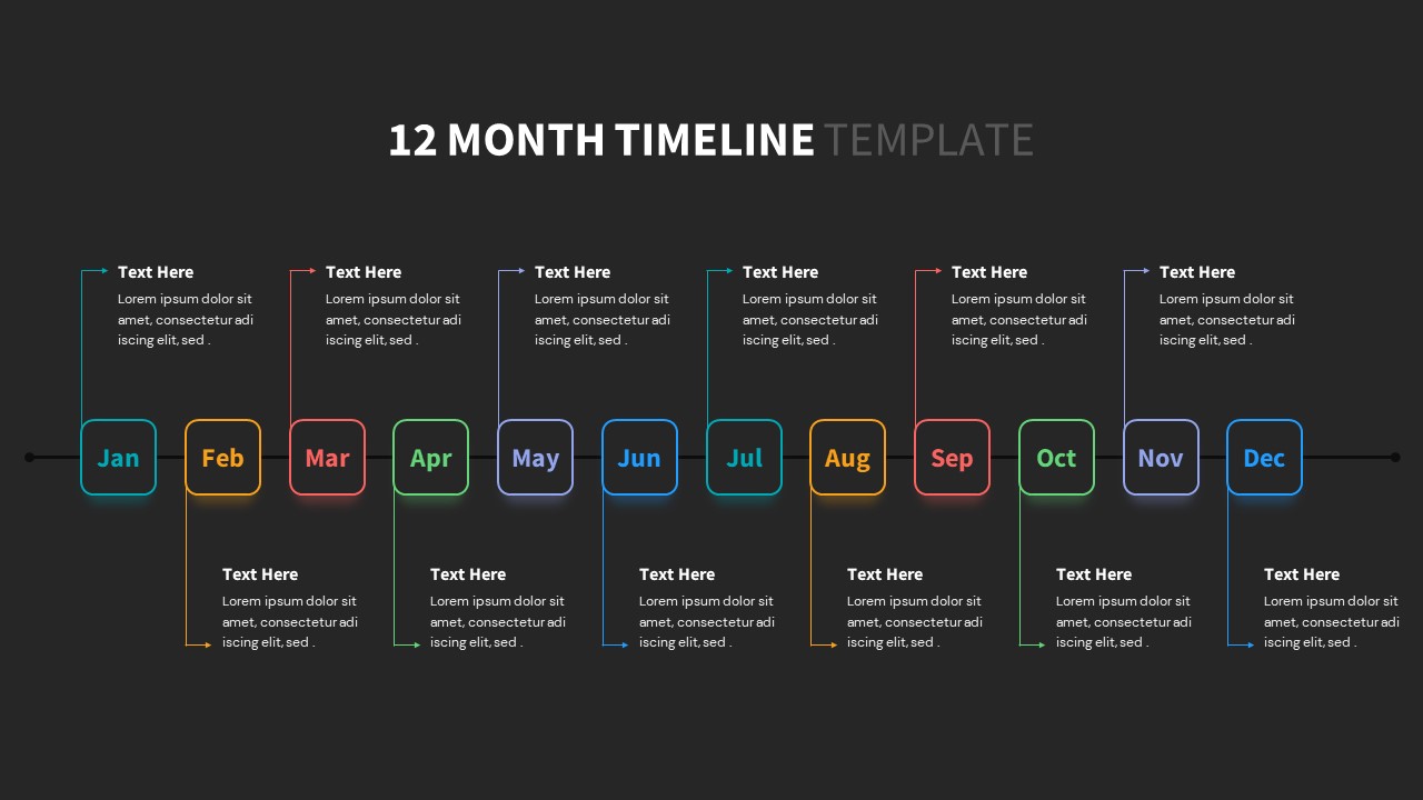 12 Month Timeline Template Powerpoint