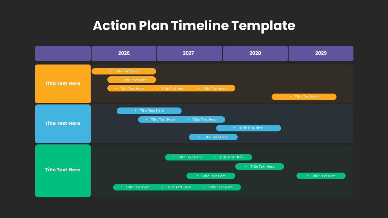 Action Plan Timeline PowerPoint Template SlideBazaar Action Plan Timeline PowerPoint Template SlideBazaar