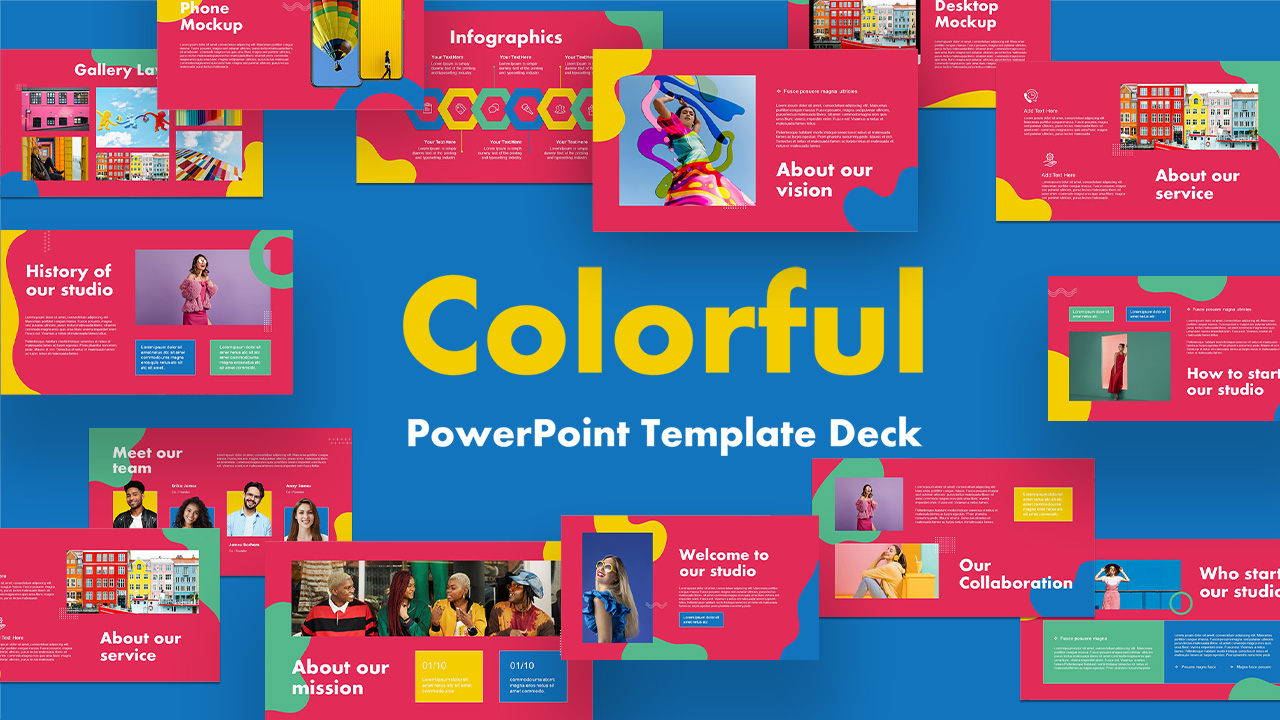 Colorful PowerPoint Deck Template featured image - SlideBazaar