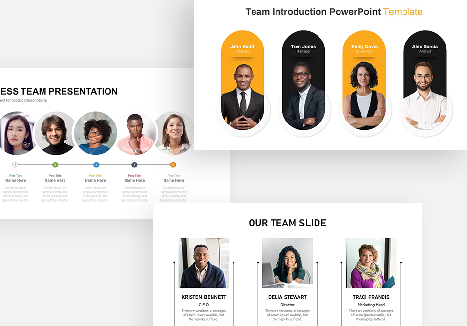 Our Team Templates for PowerPoint and Google Slides